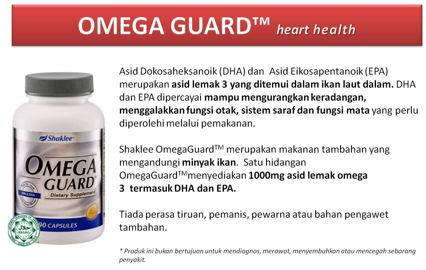 Vitamin Semulajadi: Berat Badan Turun Dengan OMEGA GUARD Shaklee??