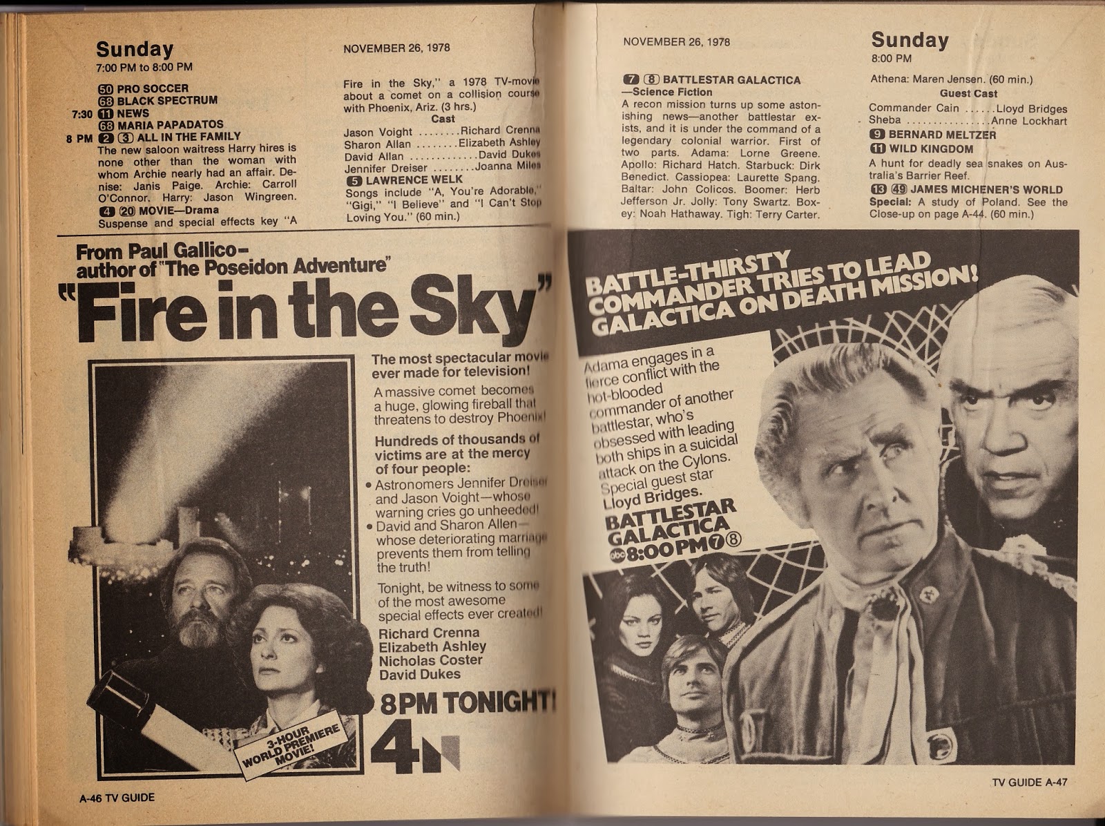 Garage Sale Finds: What was on TV November 25th through December 1st, 1978