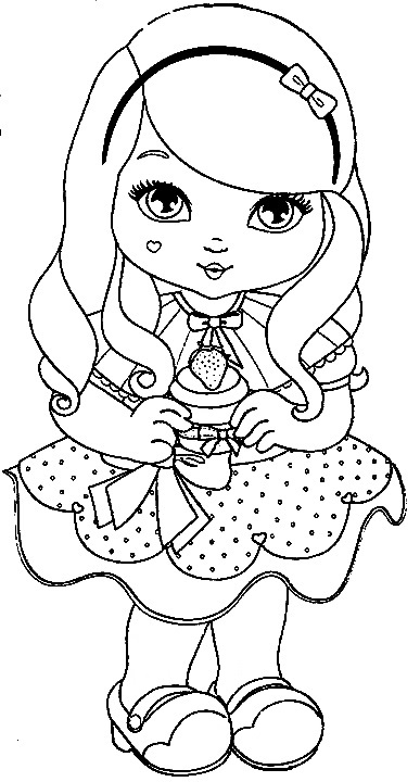 Colorir - Menina | Educação infantil