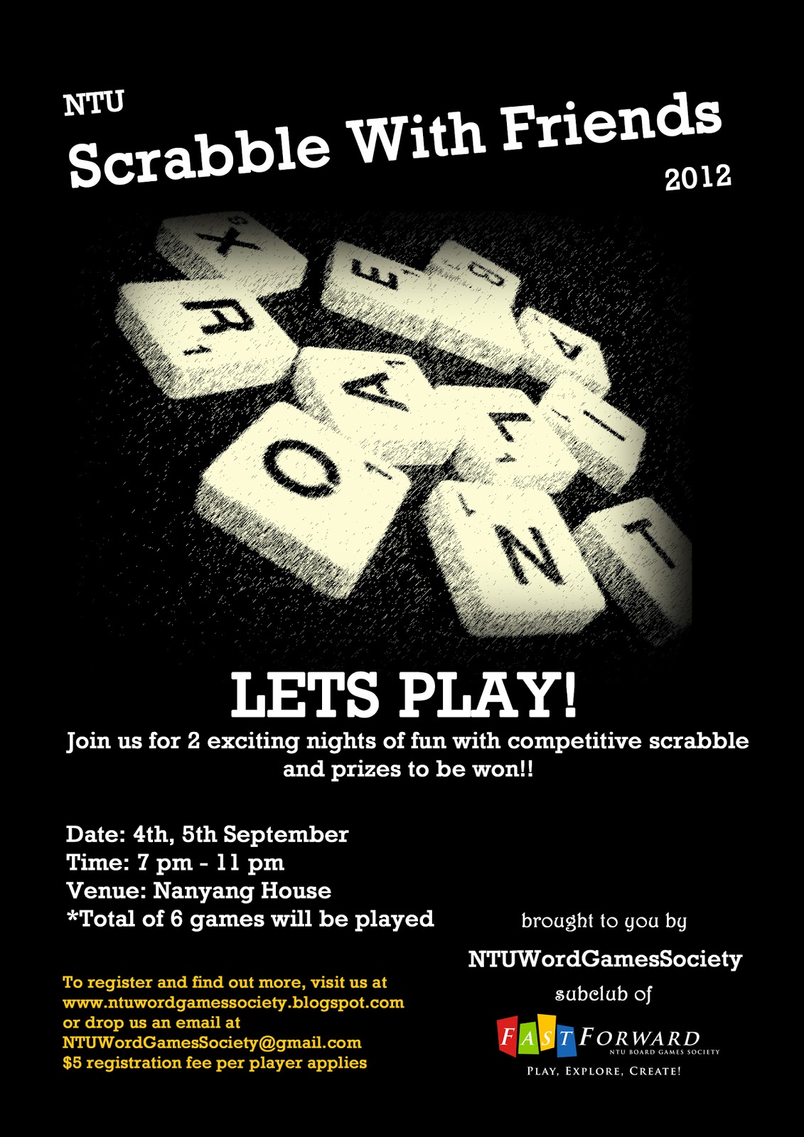 NTU Word Games Society: CCA Fair & Scrabble with Friends Competition 2012