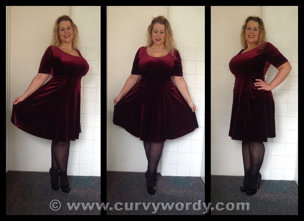 Christmas Day OOTD: Pink Clove Claret Velvet Dress and Black Velvet ...