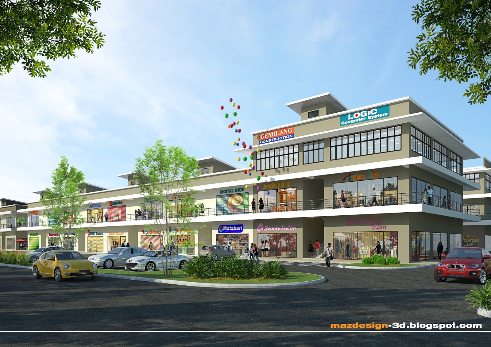 MAZDESIGN: 2 & 3 Storey Shop Office