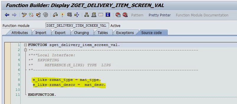 TECHSAP : Screen Enhancement for Delivery item of VL01N/VL02N Tcode By ...