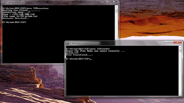 TCP Receiver & Sender Program