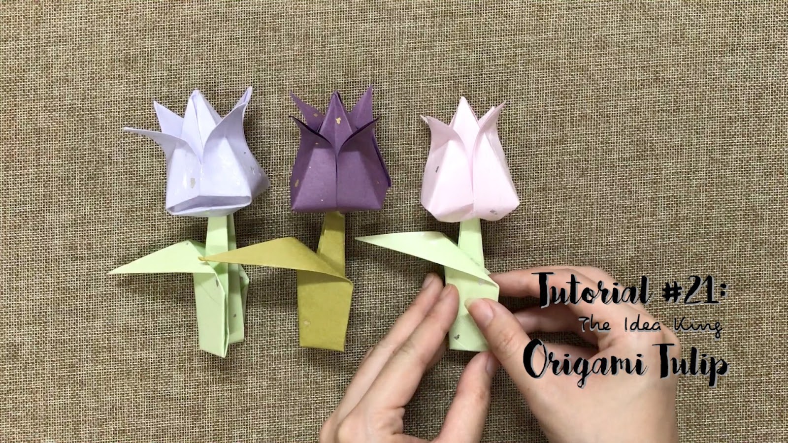 Tutorial #21: Origami Tulip Tutorial | The Idea King