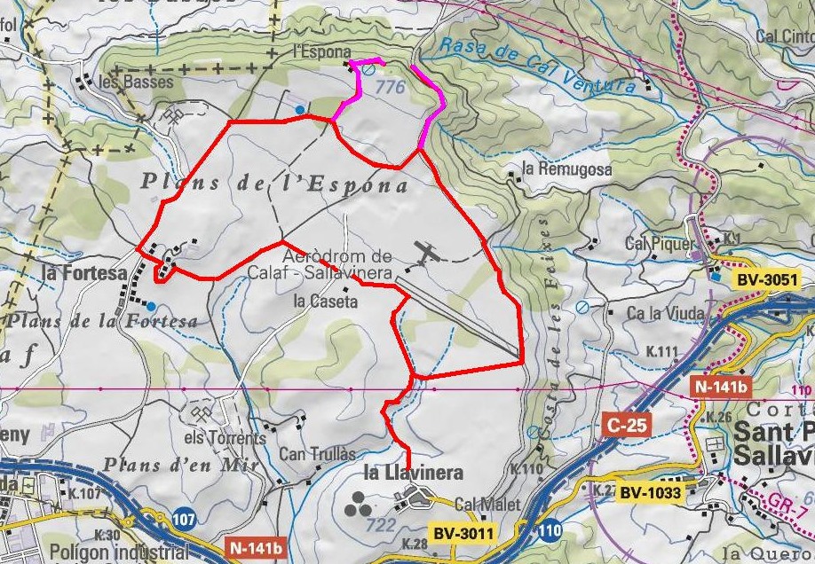 Franclips: LES PLANES DE CALAF. LA LLAVINERA. AERÒDROM CALAF ...