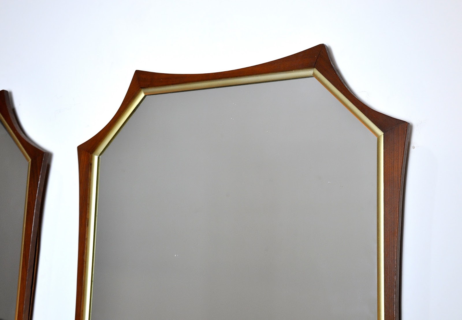 SELECT MODERN: Pair of Sculptural Mid-Century Modern Walnut and Brass ...