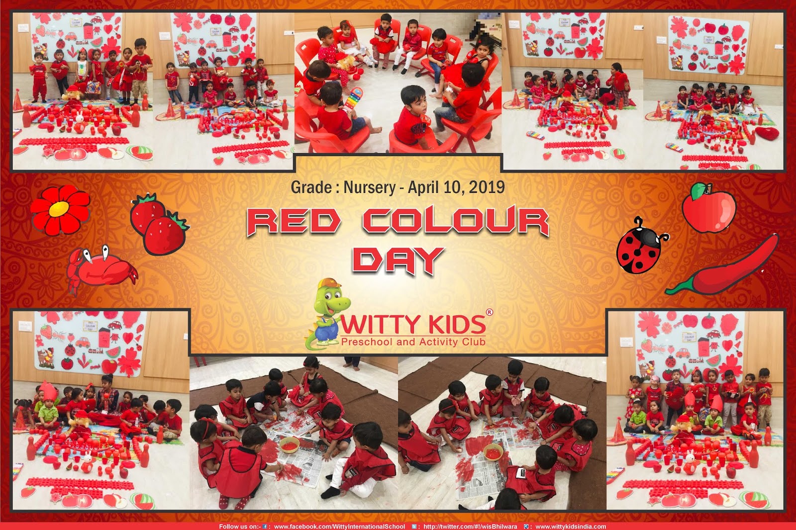 On The Top Of The World Red Colour Day Celebrated By Nursery Kids on-the-top-of-the-world-red-colour-day-celebrated-by-nursery-kids