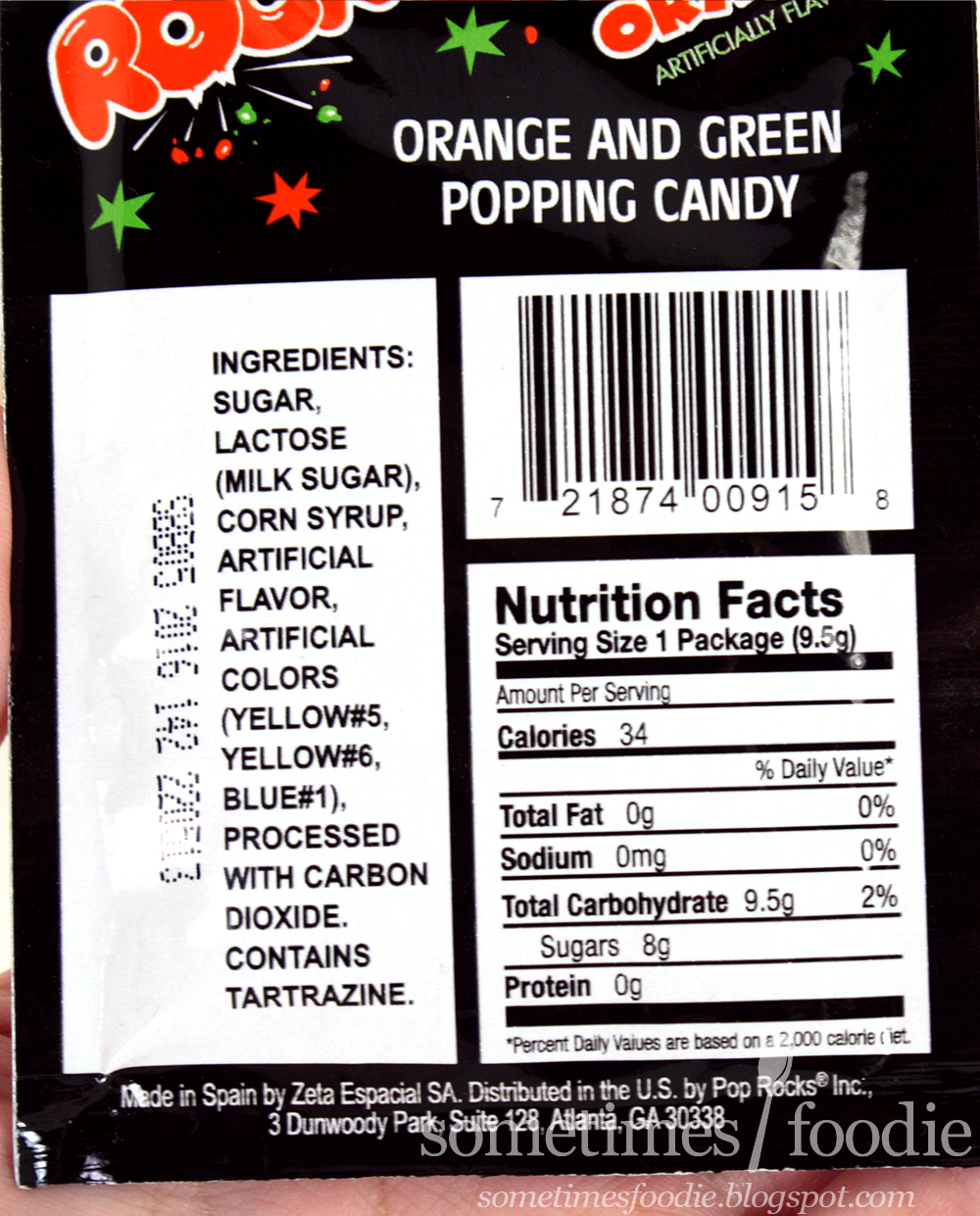 Sometimes Foodie: Pumpkin Patch Orange Pop Rocks - gift