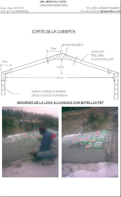 TECNOAMBIENTAL: TECHOS CONSTRUIDOS CON BOTELLAS PET RECICLADAS