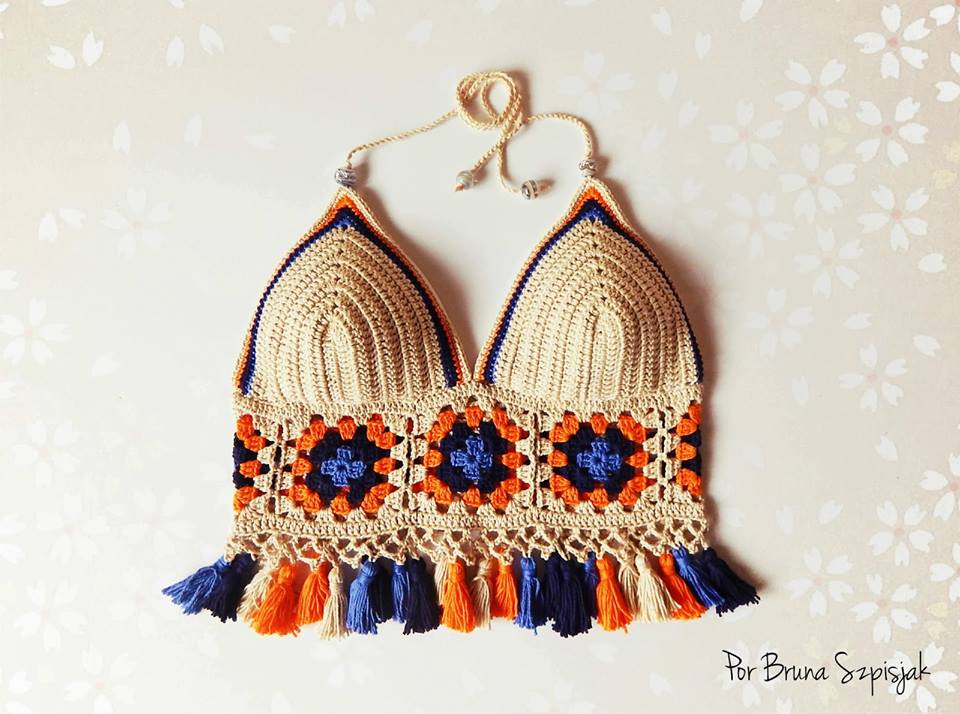 Luty Artes Crochet: Top de crochê com gráfico