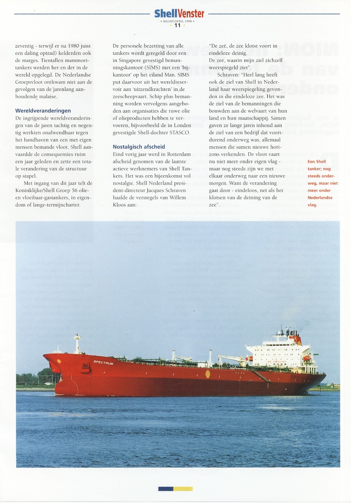 'ZIEN EN WETEN': SHELL TANKERS B.V. SCHEPEN, NAMEN etc. ( DEEL 1)