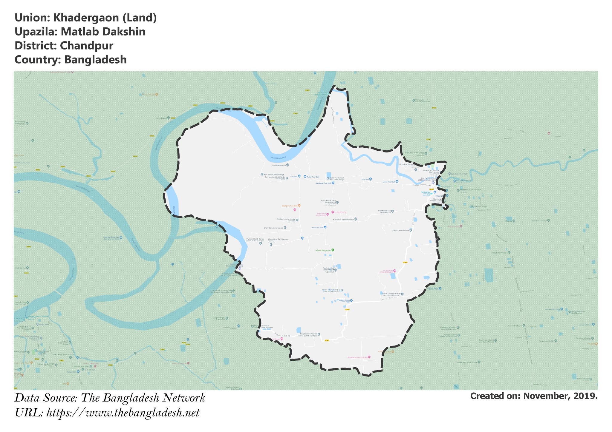 Khadergaon Union, Chandpur