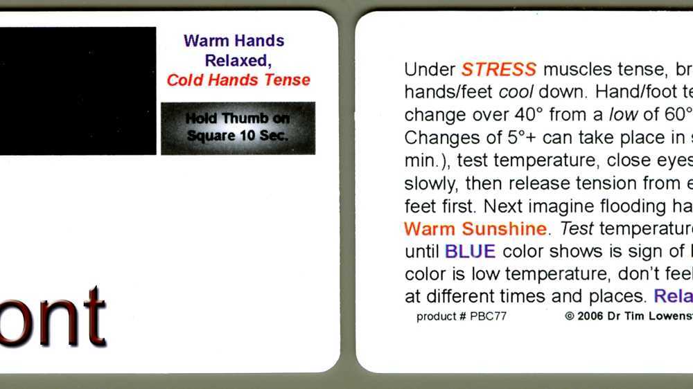 Military stress card