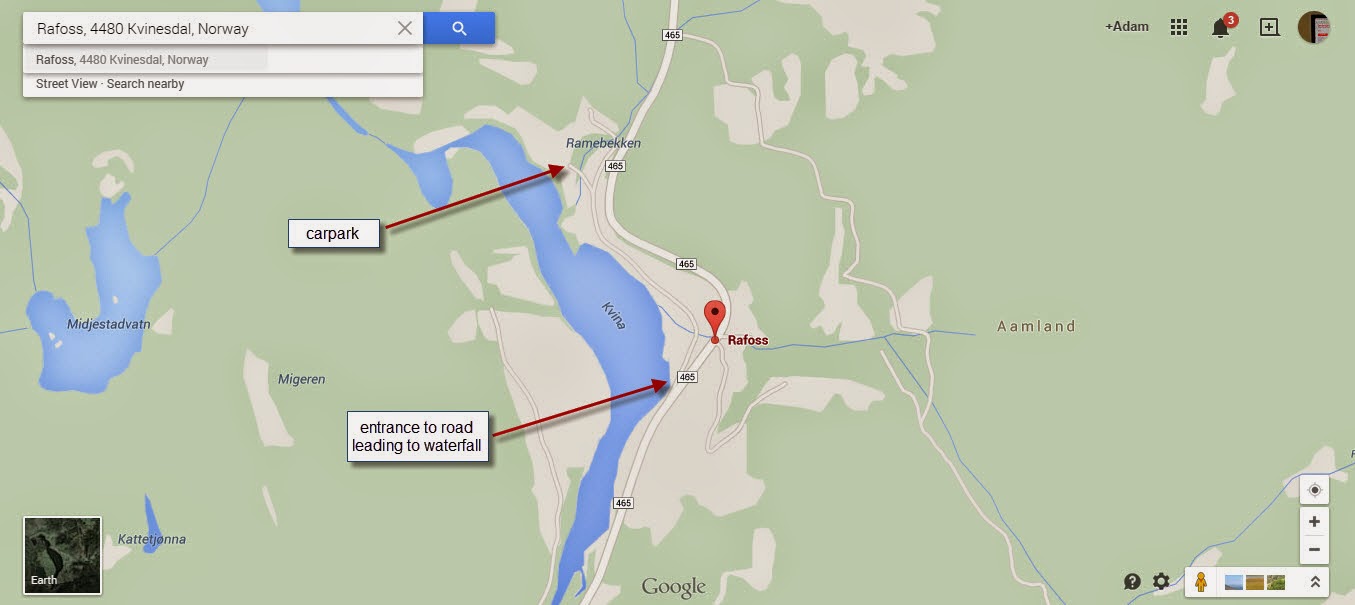 Visit Southern Norway: The powerful Rafoss waterfall in Kvinesdal