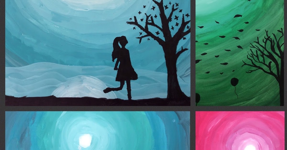 Art with Mrs. Elliott : Monochromatic Scenes in Silhouette