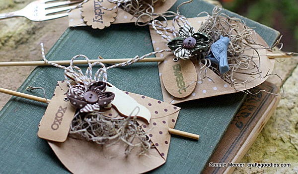 crafty goodies: Try It Tuesday~ Card on a Stick!
