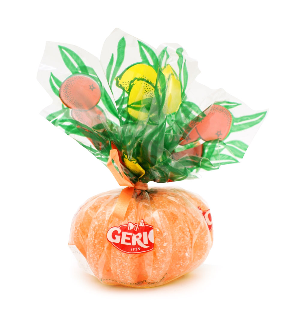 Gajos gigantes de naranja y limón