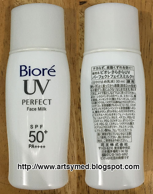 Artsy Med: Biore UV Perfect Face Milk - Review