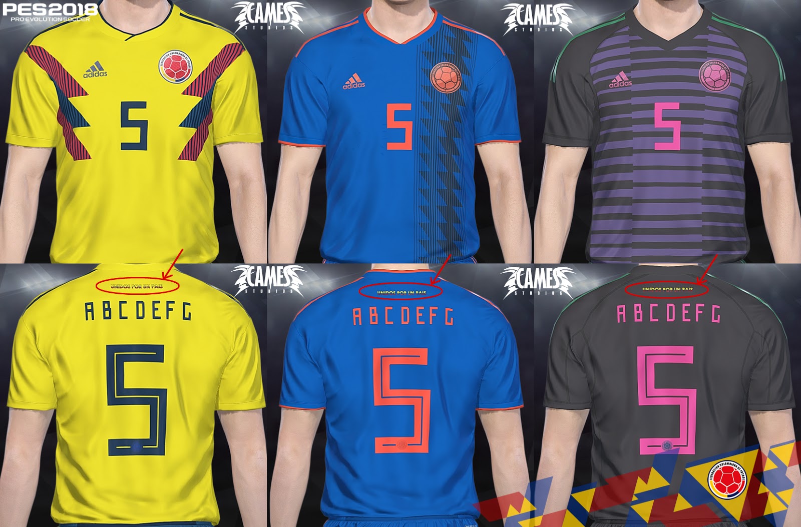 JulianCames: [PES 2018] JulianCamesDLC - KITS Colombia 2018