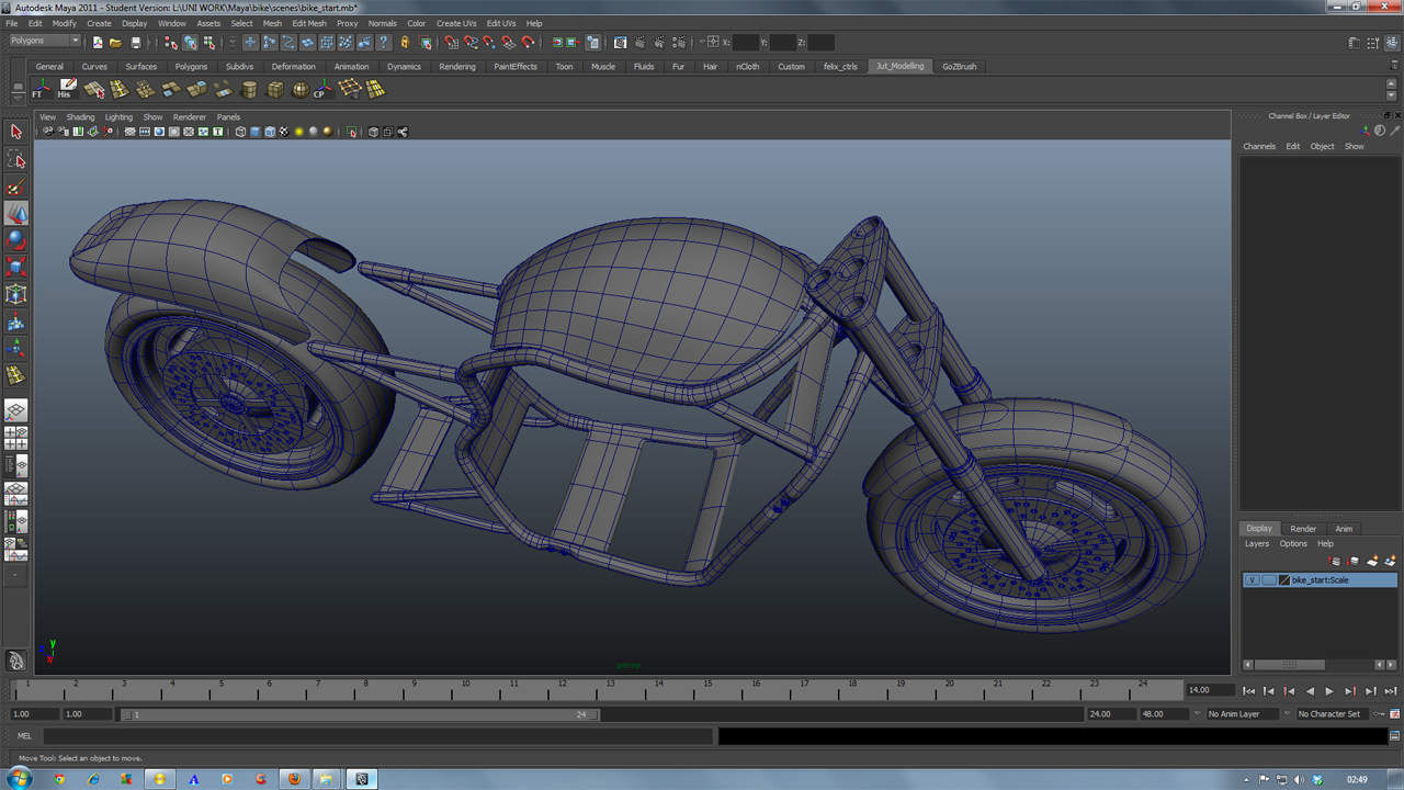 Jut's Blog: Maya - Modelling, Motor Bike