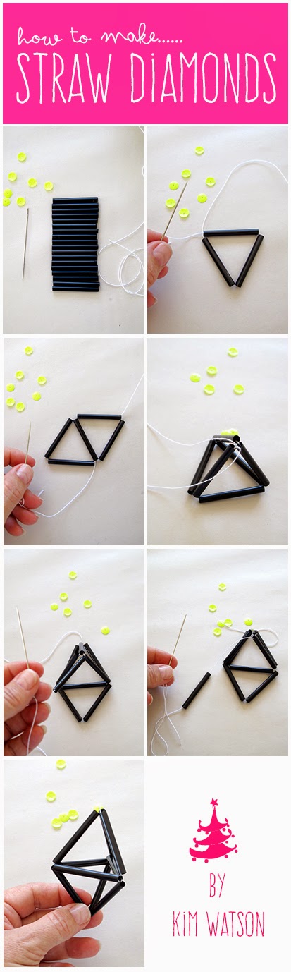 kim watson ★ design ★ papercraft: Handmade tree Ornaments #2- Straw ...