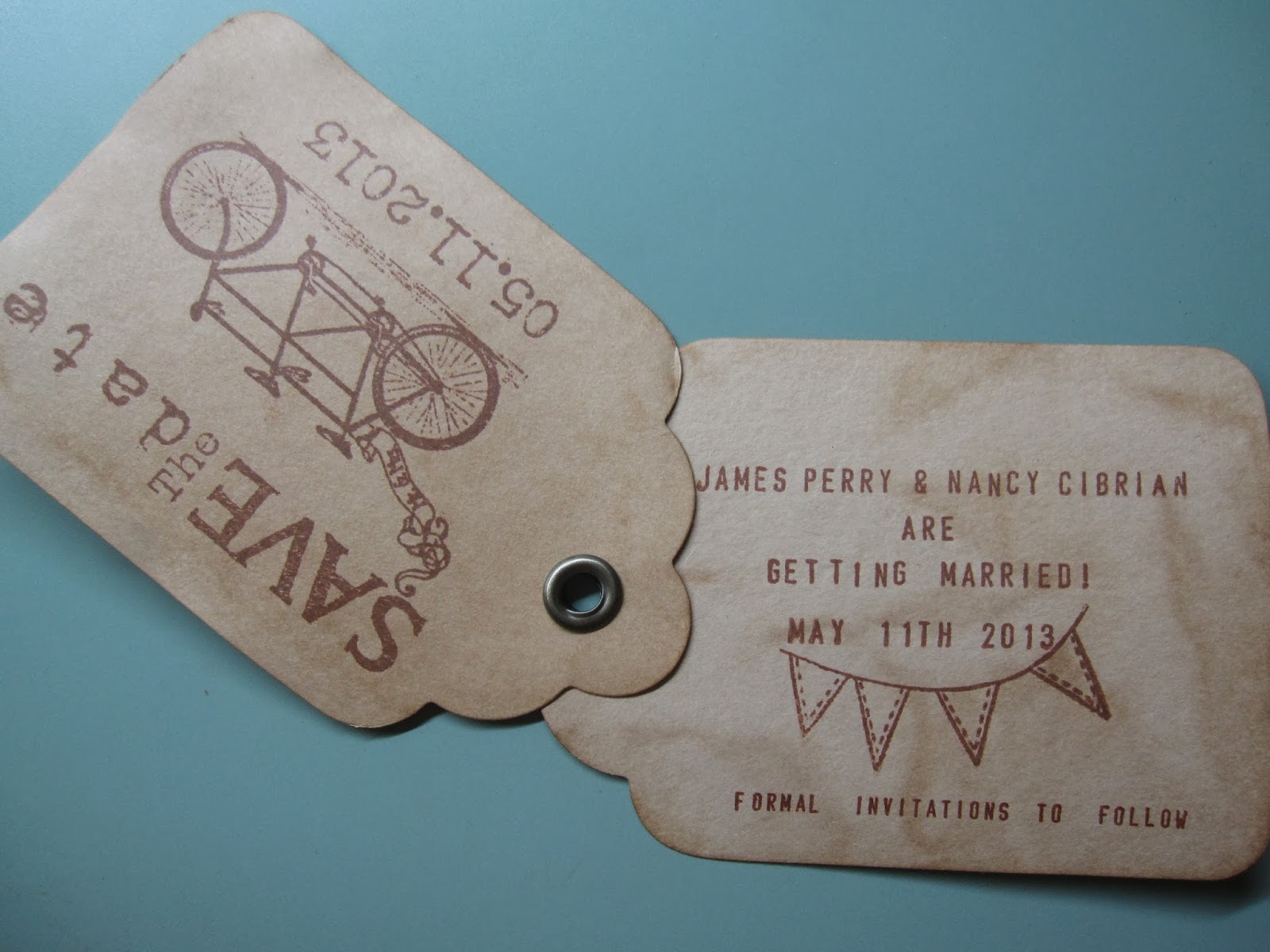 The Frugal Factory: Save The Date Tags