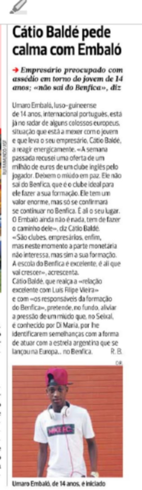 Umaro Embalo, 14 (Benfica) - olheiro.pt