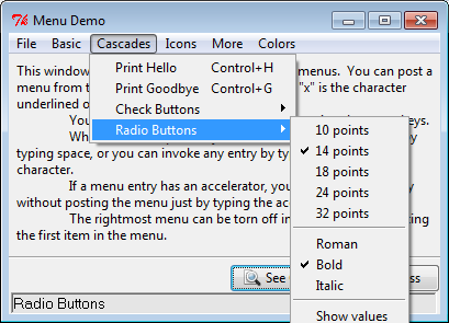 Py In My Eye: Tkinter Menu Demo