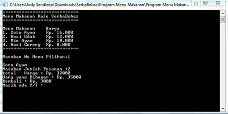 Cara Membuat Program Menu Makanan Menggunakan Bahasa C++