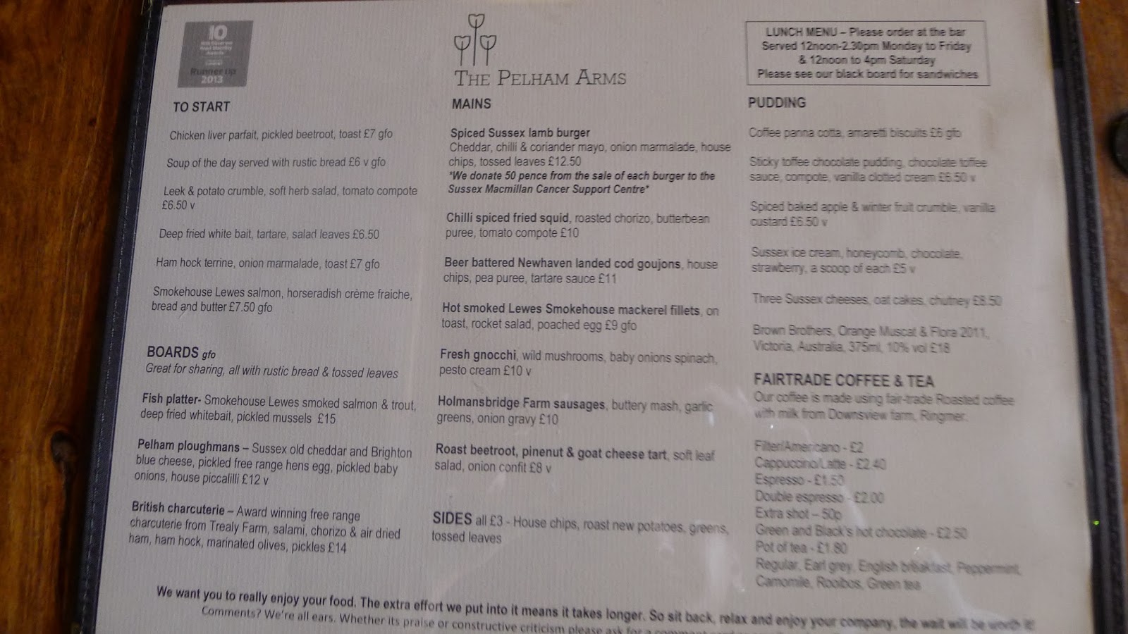 Bread and olives: The Pelham Arms, Lewes