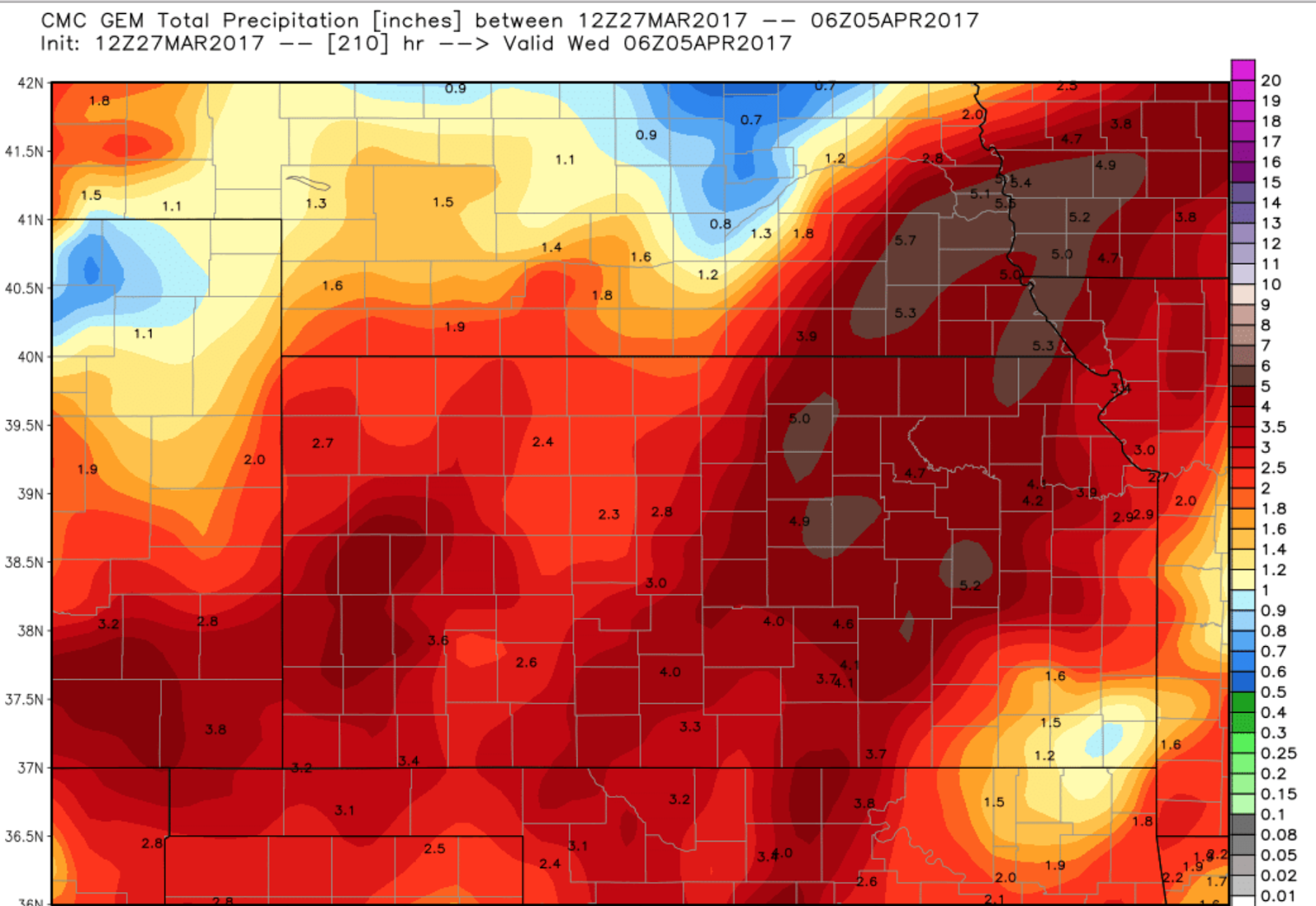 MSE Creative Consulting Blog: Rainfall Forecasts 8.5 Days Out