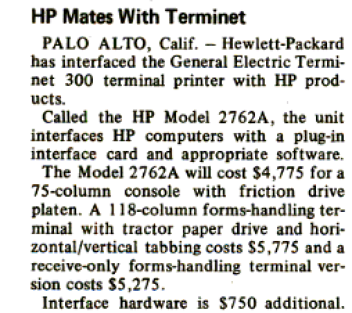 Jim's collections: 2762A Terminal Printer GE Terminet 300