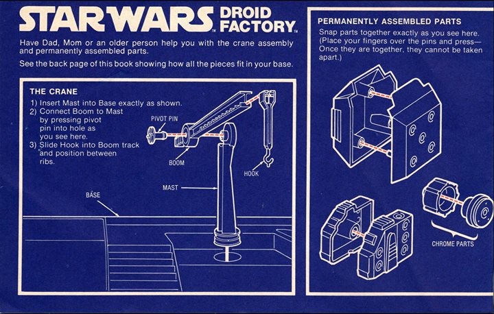 Vintage Star Wars Droid Factory Blueprints