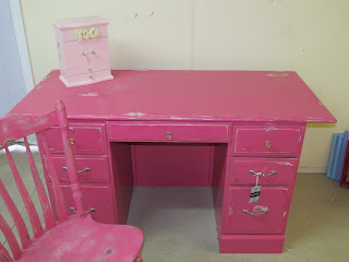Revival Chic Boutique: Fun and Funky Pink Student Desk w/Chair $185