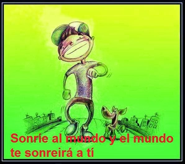 Imagenes con Frases: Sonríe al mundo