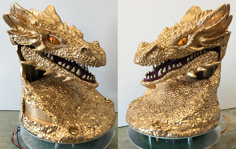 Back Alley Creations: Hobbit Smaug Gold Paint Job
