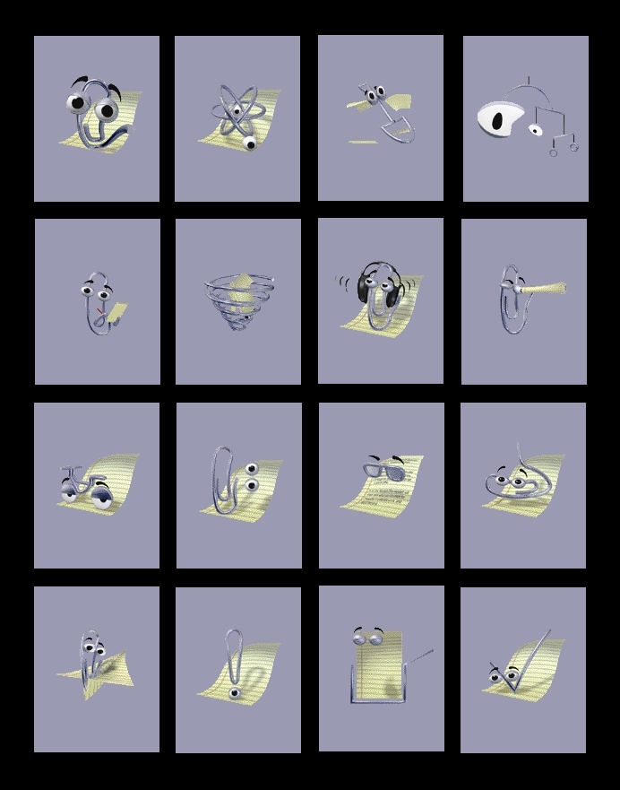 GRAPHICALLYA: Hommage à Trombine ( Clippy the paper clip )