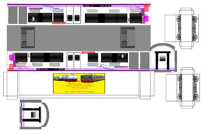 Train Malang: POLA KERETA API KERTAS