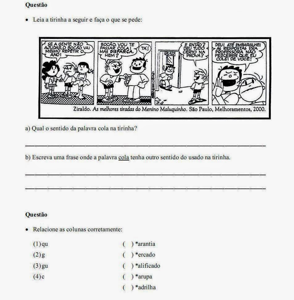 Prova De Português 6 Ano - REVOEDUCA Prova De Português 6 Ano - REVOEDUCA