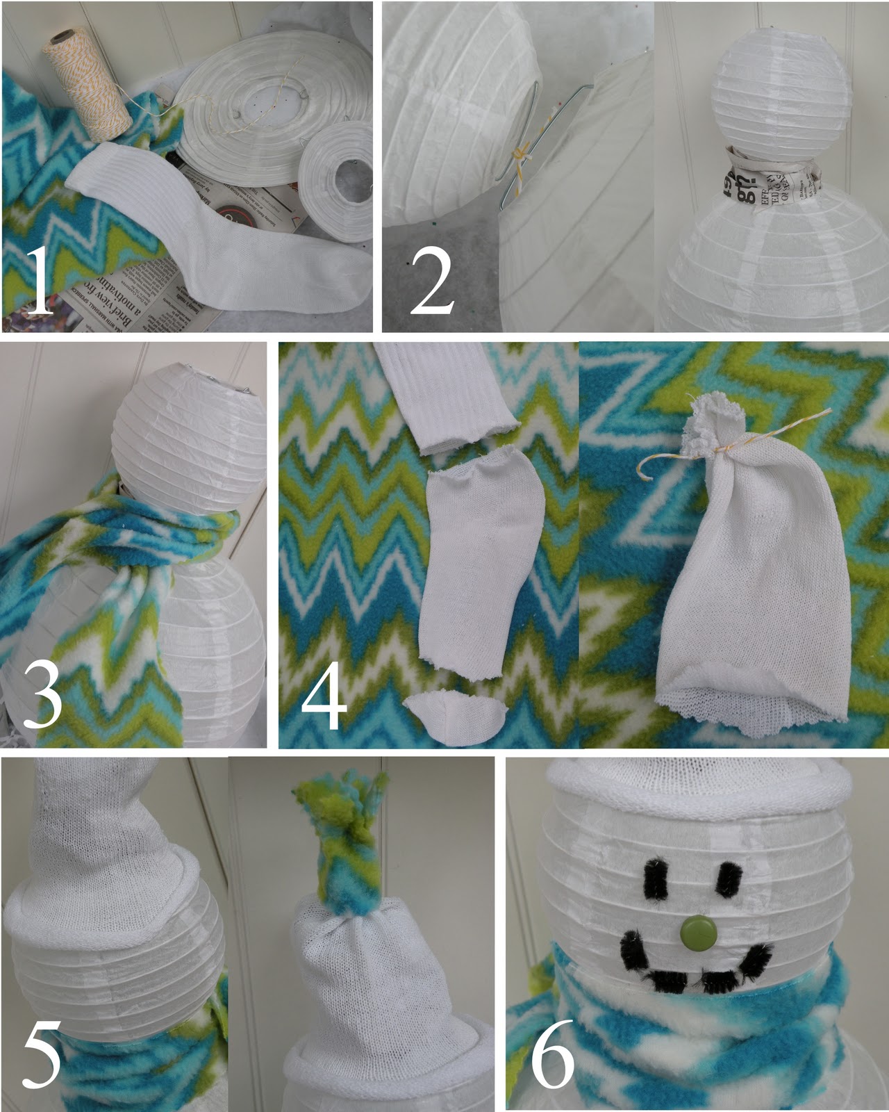 La Belle Parties: DIY Paper Lantern Snowman