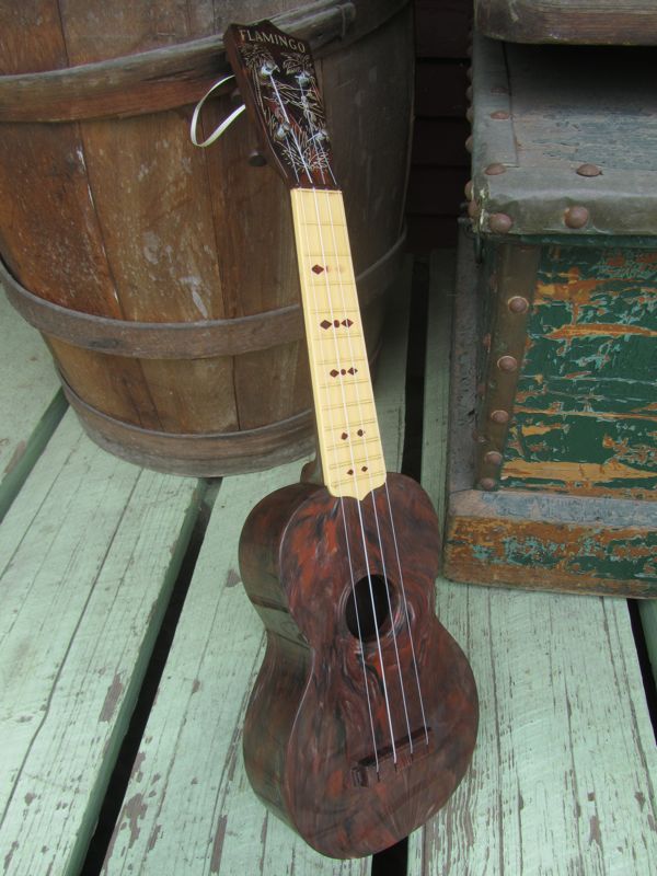 c.1950 Emenee-made Flamingo Plastic Ukulele