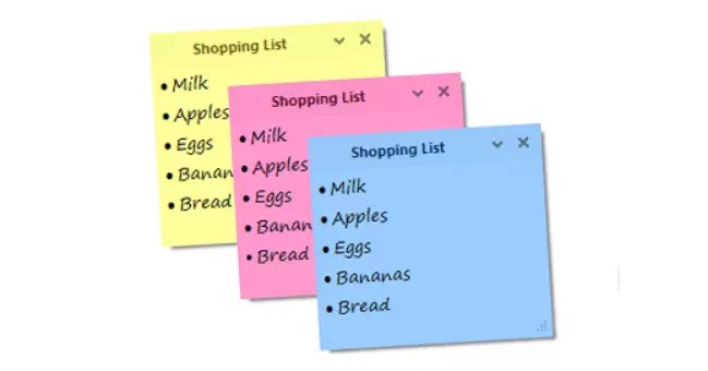 Scrivere Post-it sul desktop del PC per appunti o promemoria attaccati ...