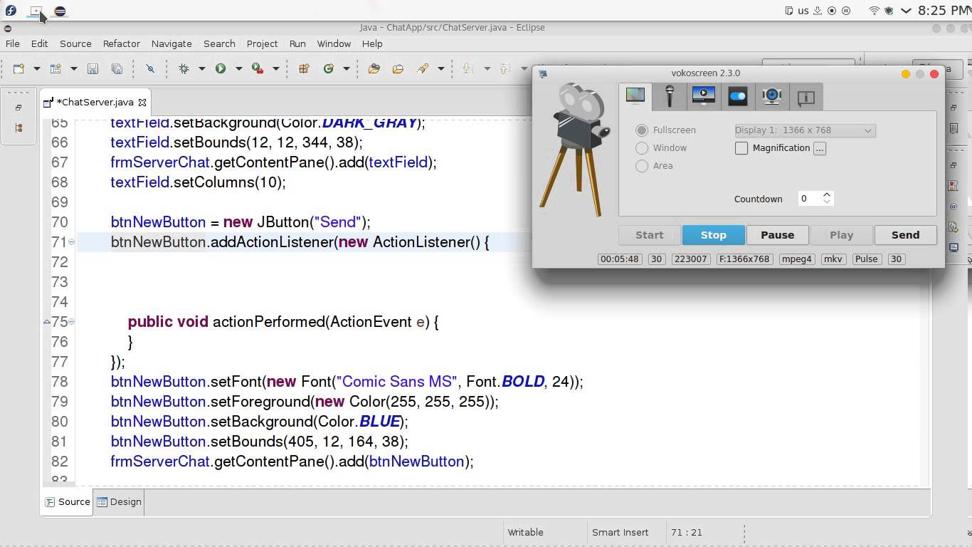 71 JAVA Swing GUI Chat Application | كورسات بالعربي