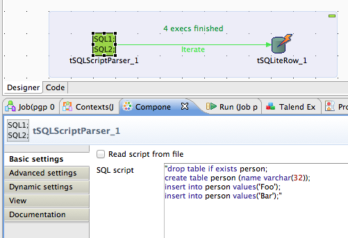 Thinking In Software: Talend: Run batch sql statements from internal ...