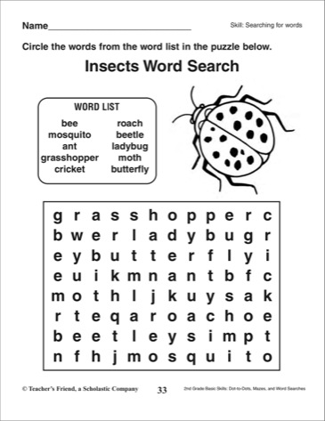 Bug Wordsearch
