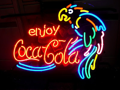 Wiki Neon Sign Blog: COLA COKE PARRAT Neon Store Sign 18" x 14" FREE ...