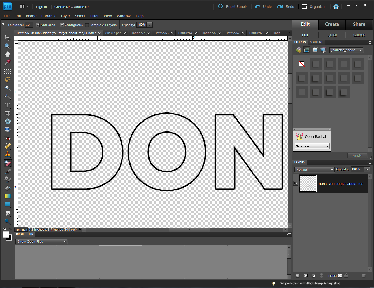 The Picinic Basket: Tutorial - Lifted Letters on a Silhouette