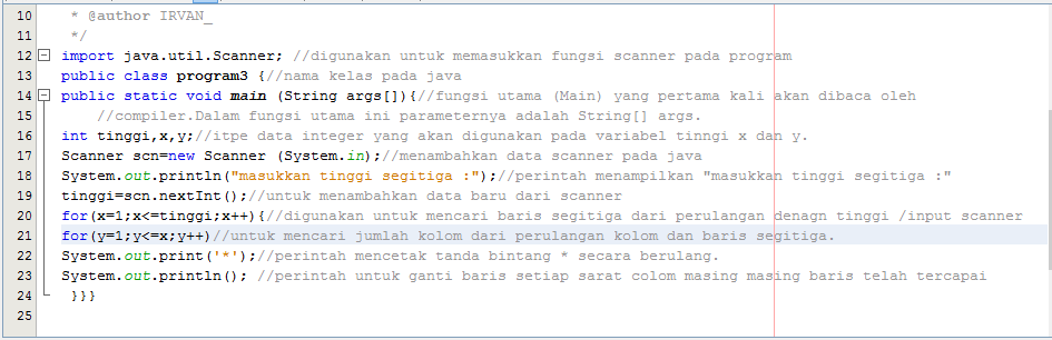 Bukan Blog Rumahan: Perulangan For di dalam For ( program java )