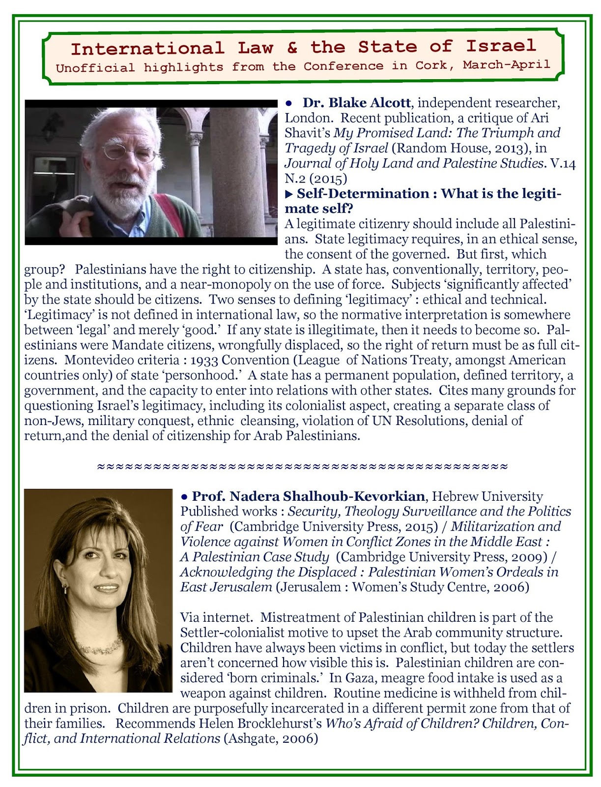 Waltham Forest PSC: Cork Conference highlight - Blake Alcott & Nadera ...